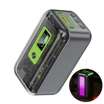 Cyberpunk Led Display Quick Charge Power Bank 10000mah 22.5w Pd Quick ...