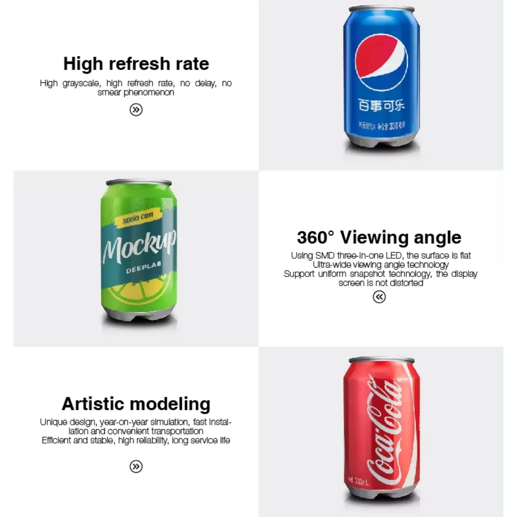 Creative Ring-pull Can Led Display Hd P2 Video Display Pop Cans Led ...