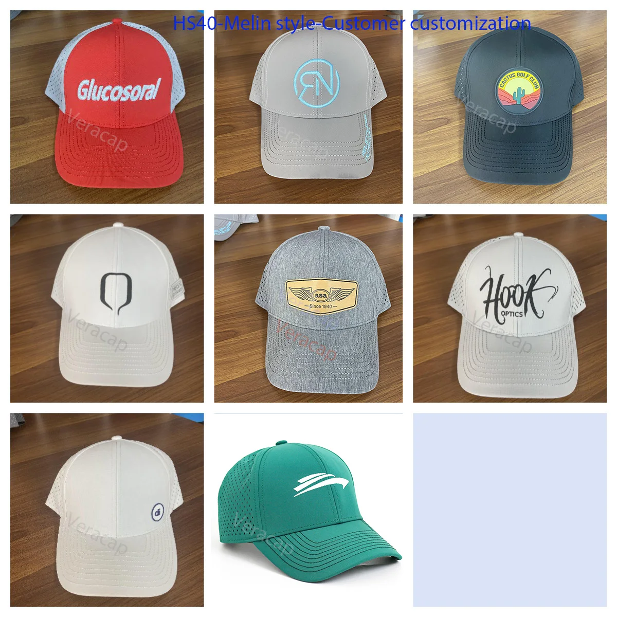 Hs40 Custom Water Proof Hats Veracap Blank Roofing Gorros 6 Panel Melin ...