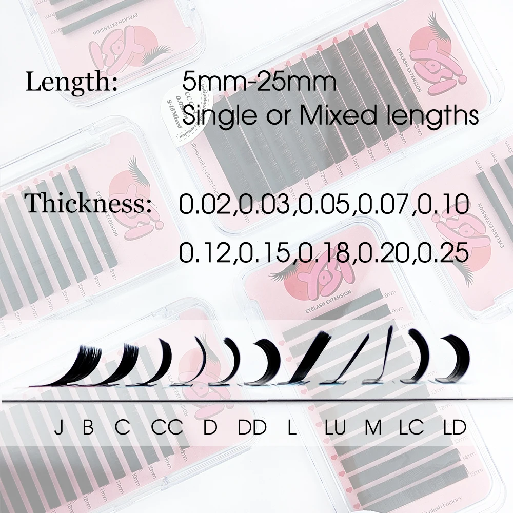 Wholesale Matte Black Dark Fluffy Cashmere Lash Extensions