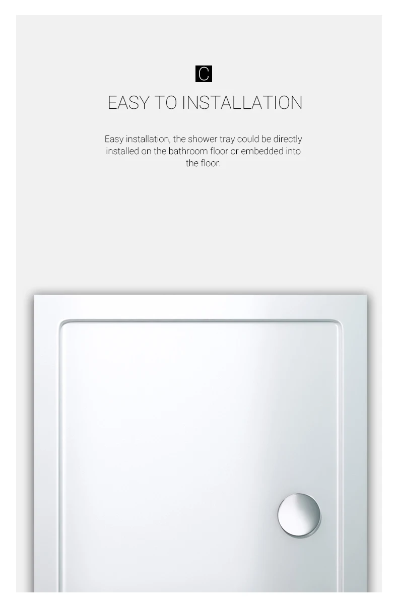 Durable Shower Base - Modern Acrylic Tray from Doporro