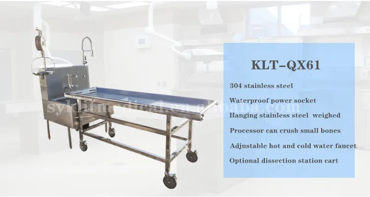 Mortuary Embalming Station - Stainless Steel Autopsy Table