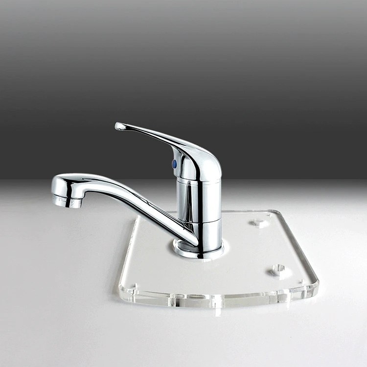 APEX Transparent Acrylic Faucet Display Rack - Customizable