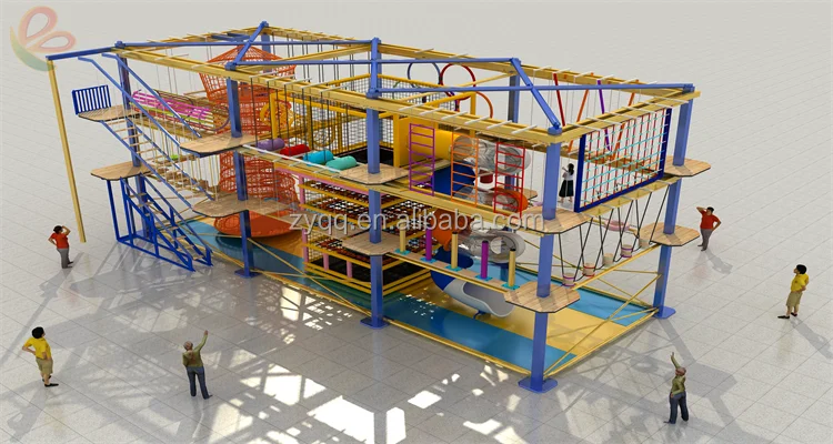 Customized Kid Rope Climbing Rope Course Equipment Children Indoor ...