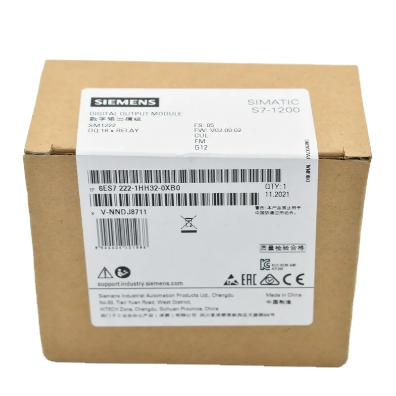 DIGITAL OUTPUT MODULE 6ES7222-1HH32-0XB0 S7-1200 SM 1222 16 DO relay 2A ...