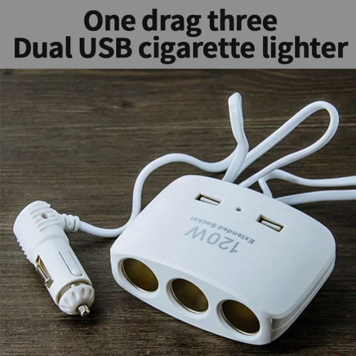 3 Way 12v 24v Multi Socket Car Cigarette Lighter Splitter Car Multi ...