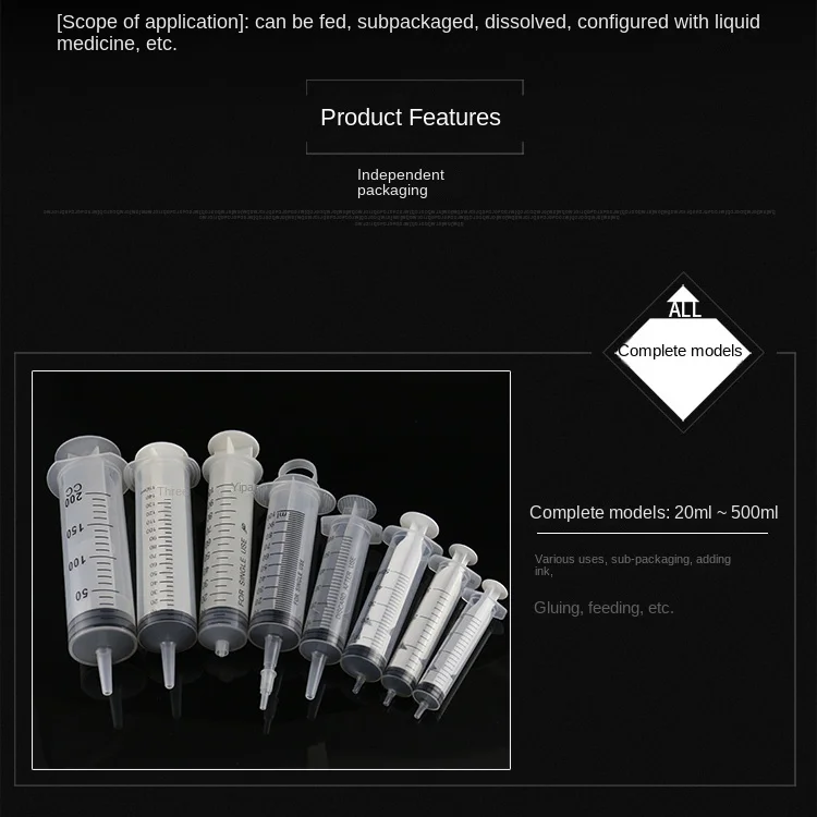 100ml Large Caliber Dispensing Syringe - Transparent PVC