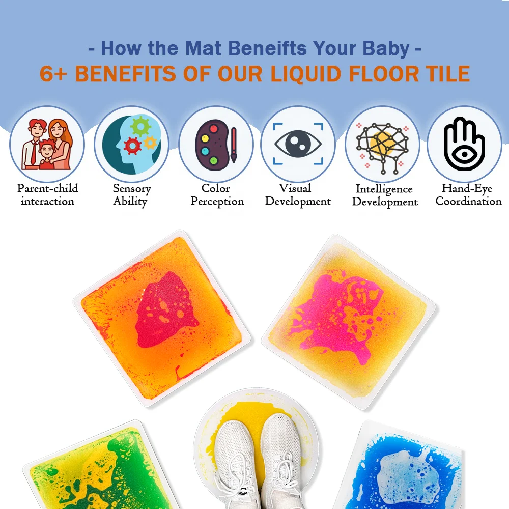 R5 Preschool Autism Product Custom Gel Lava Kids Play Mat Sensory Tiles ...