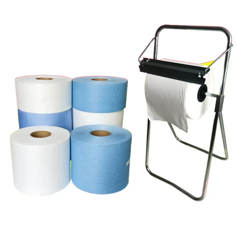 Perforated Industrial Rolls Disposable Paper 30*38cm 60gsm Blue ...