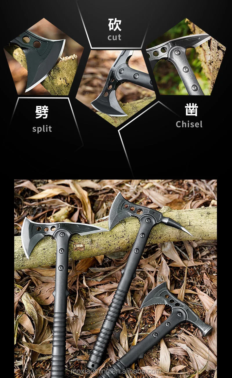 Hunting Emergency Rescue Axe Steel Outdoor Hunting Camping Survival Axe ...