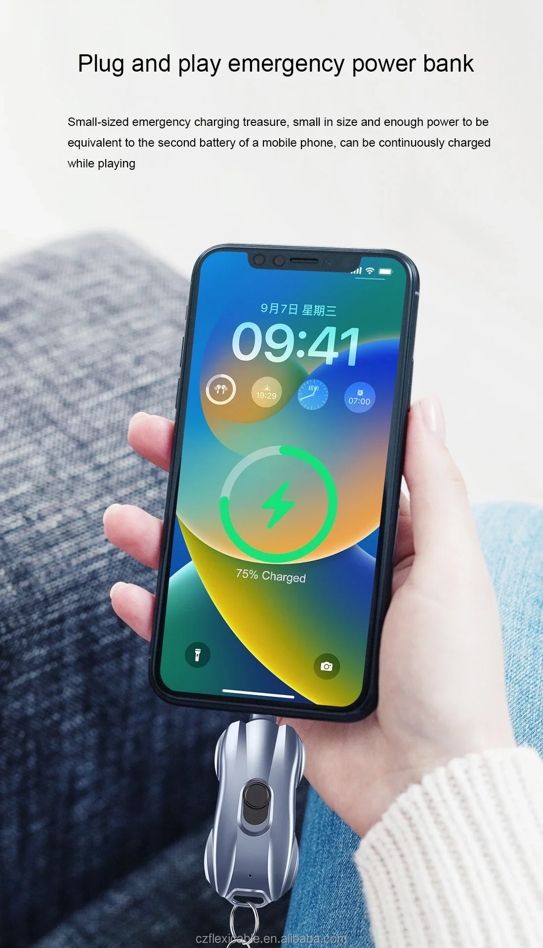 Portable Mini Power Bank Keychain Ultra-thin Emergency Fast Charger ...