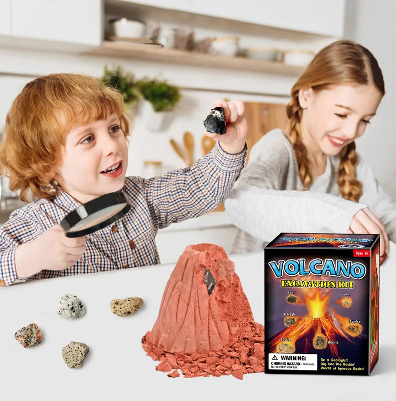 Professional Custom Educational Handmade Diy Dig Toy Valcano Rock ...
