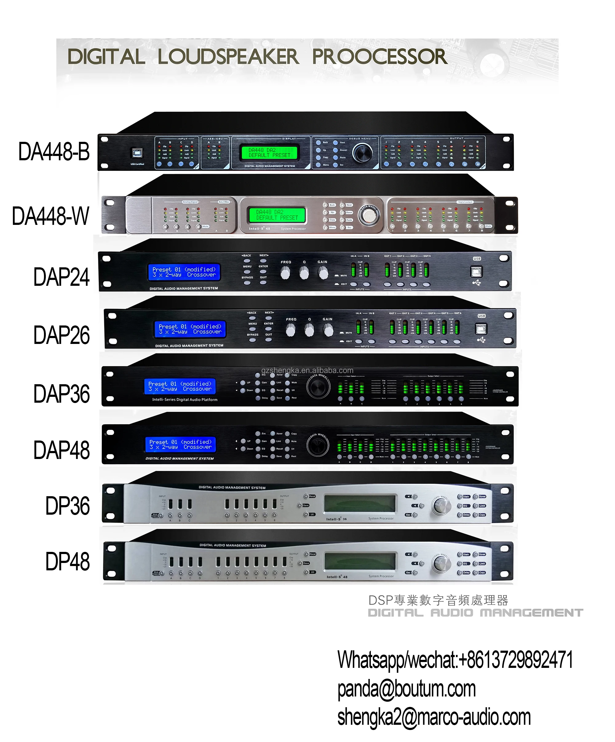 Dap24 2in4out audio Sound Equipment Line Array Speaker Management Digital Processor Audio ...