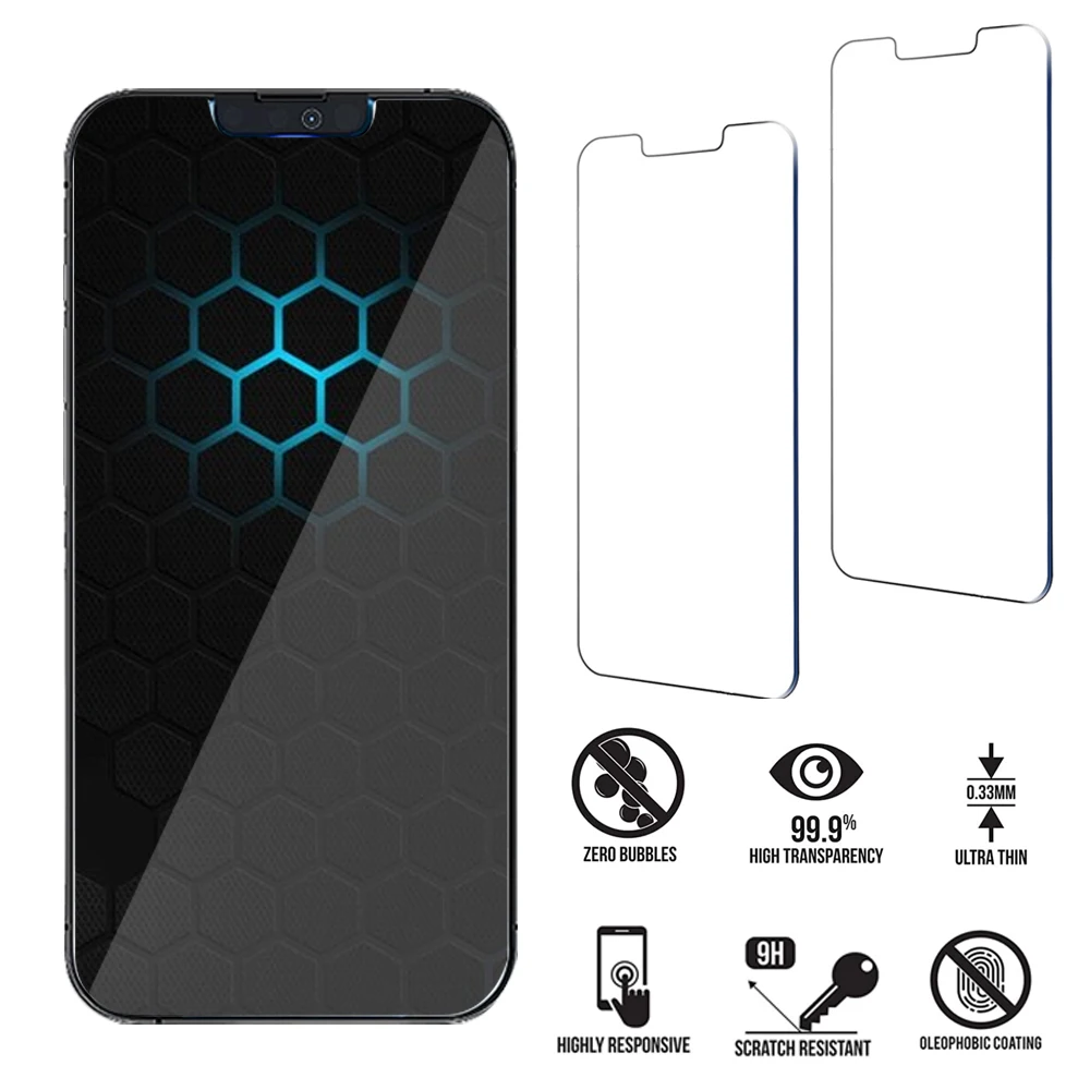 99% Transparency HD Clear Glass Screen Protectors for Iphone