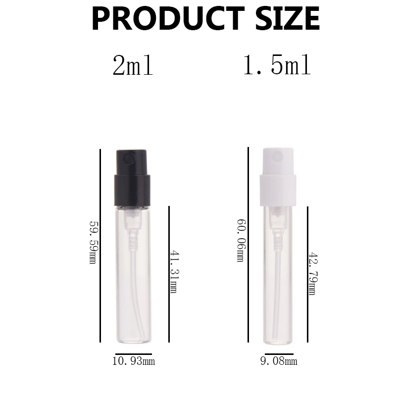 Wholesale Empty Mini Clear Tube 1.5ml 2ml 3ml 5ml Small Atomizer Spray ...