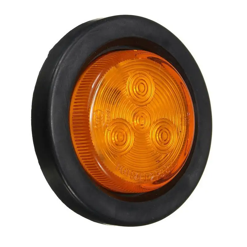 2inch 2.5 Inch 12v 24v Round 4led Rubber Ring Marker Side Marker Lamp ...