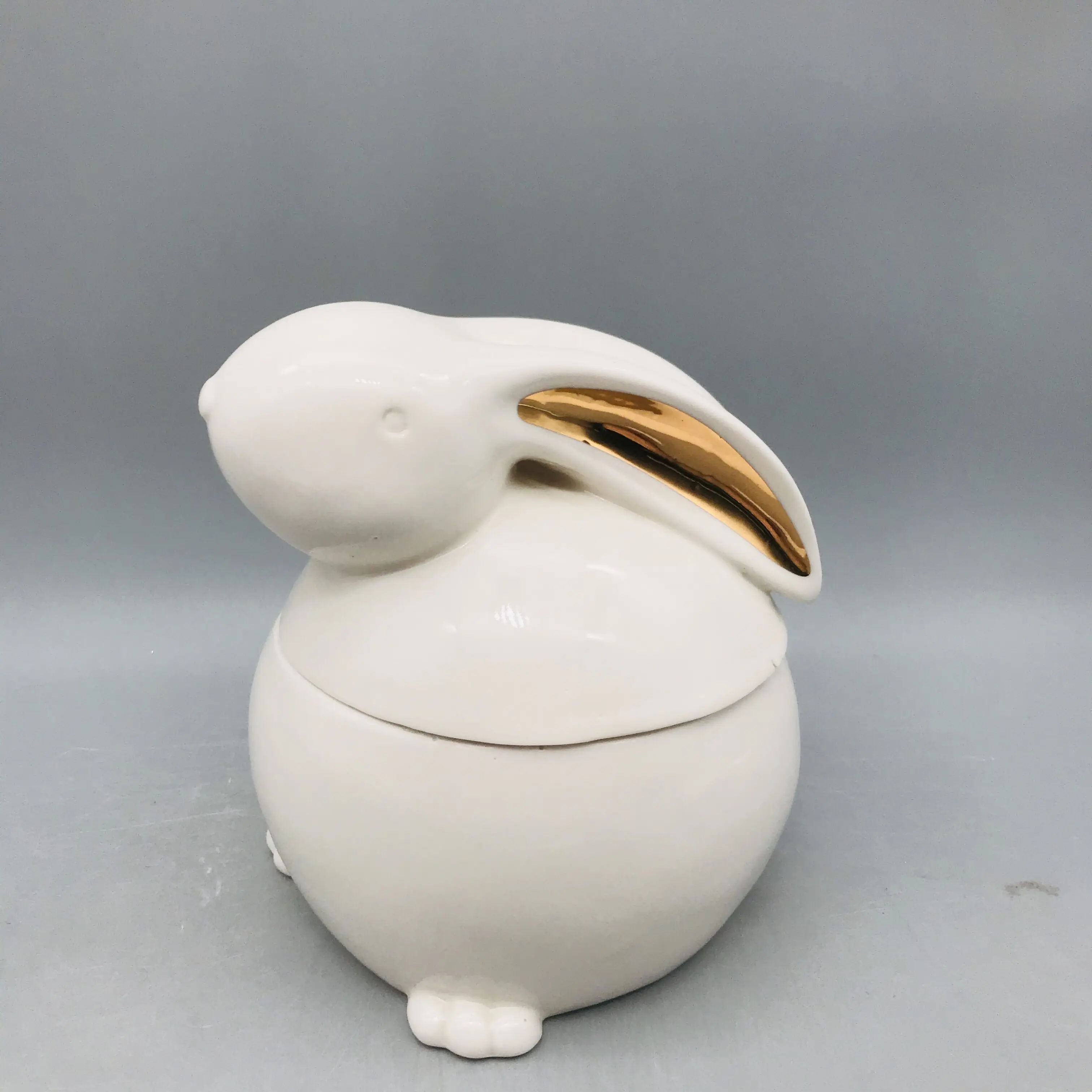 modern luxury rabbit table snack keys storage ceramic storage jar with ...