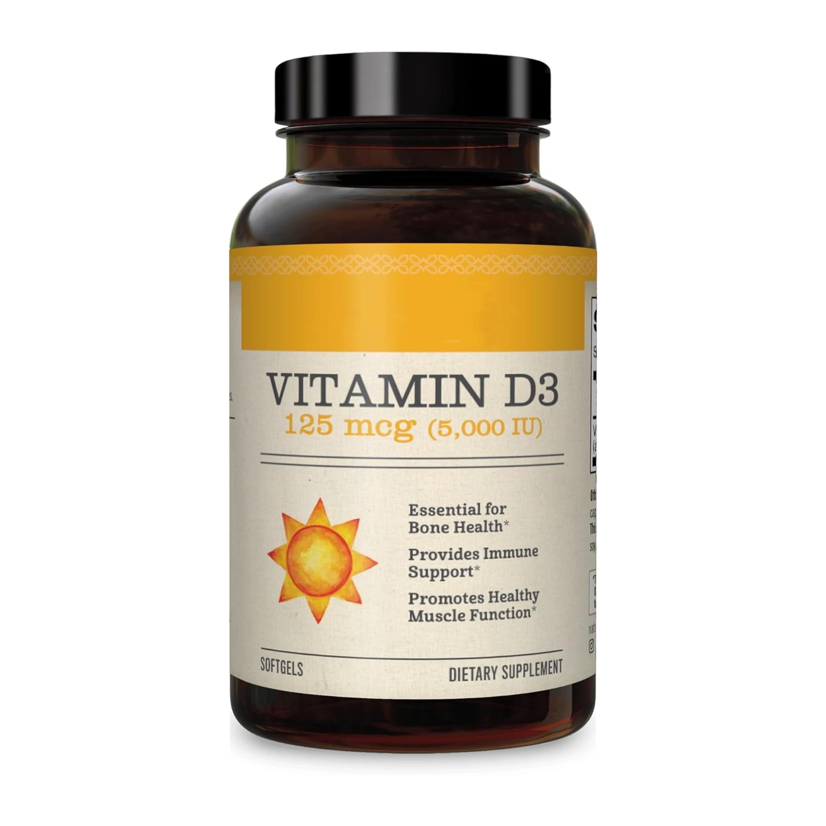 Vitamin D3 Capsule 125mcg 5000 IU Olive Oil Added Veggie Capsules ...