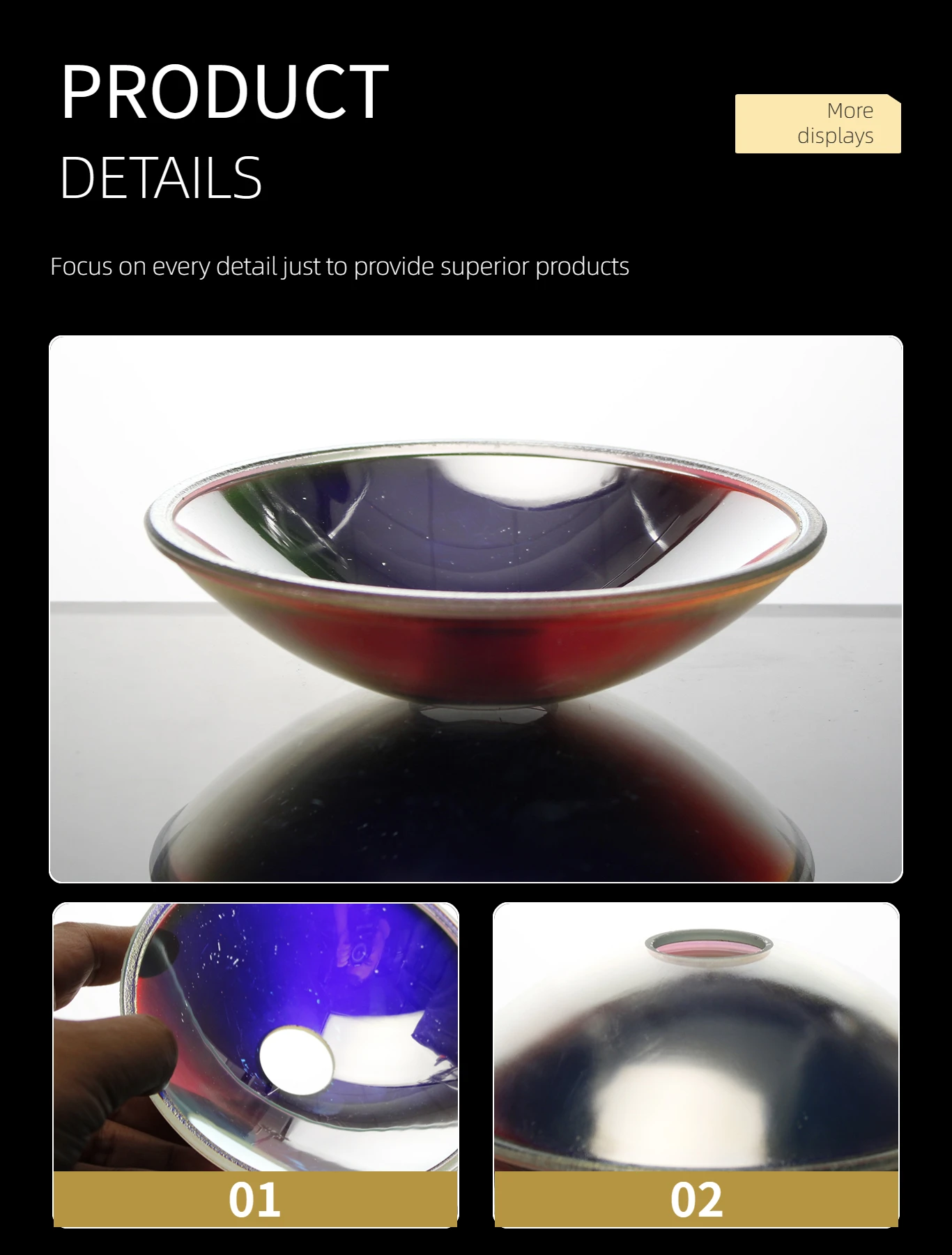 Hot Sale Led Light Accessories Road Parabolic Reflector For Outdoor ...