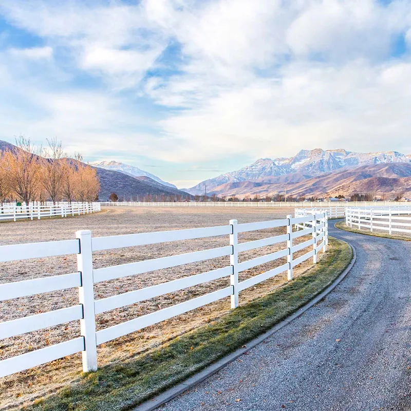 Customizable Pvc Horse Fence Easily Installing Vinyl 2 Rails 3 Rails 4 ...