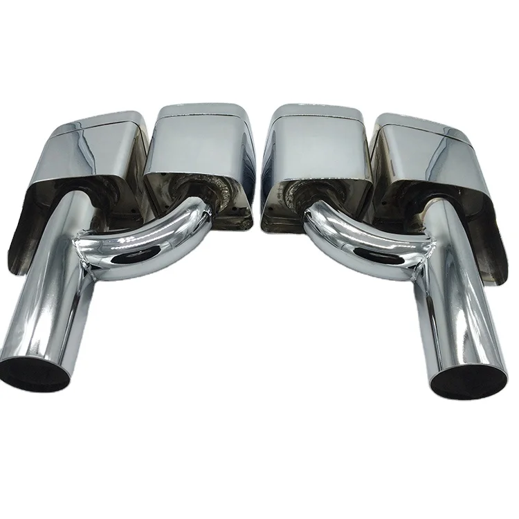 304 Stainless Dual Outlets Exhaust Tip Muffler Pipe Tailpipes For ...