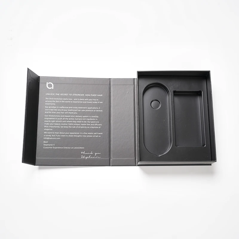 Custom Black Box With Magnetic Lid Gift Box Paper Magnet Closed ...