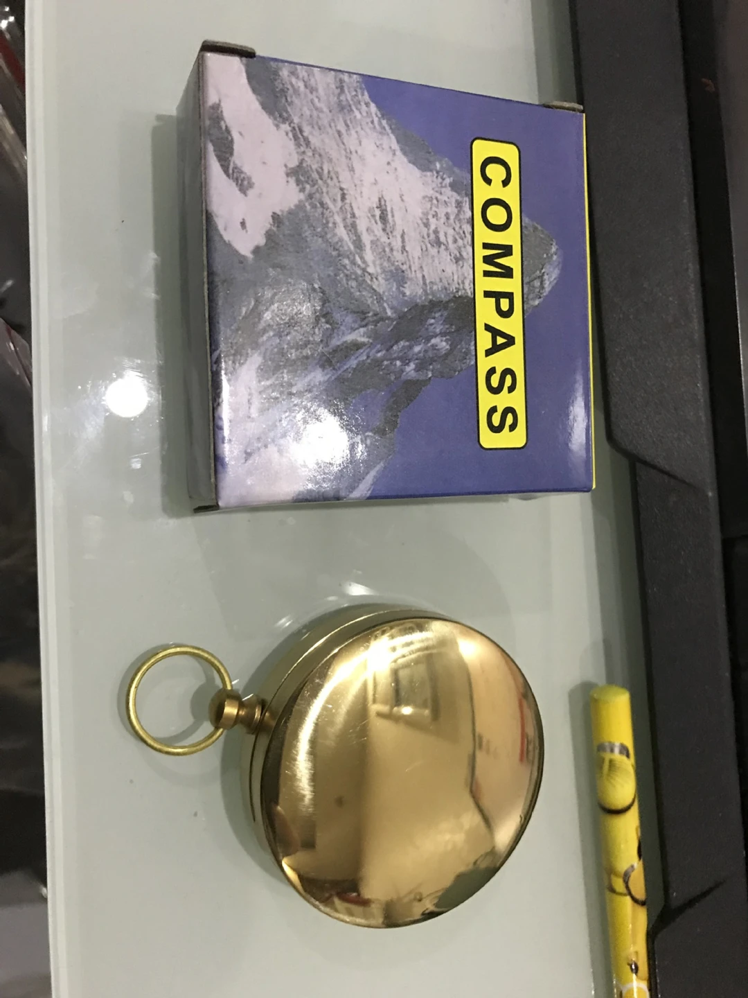JW-156 Outdoor Mini Brass Shell Compass - Portable & Accurate