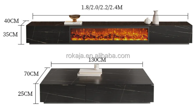Hot Sales Simulated Flame TV Stand - Modern Decorative Cabinet