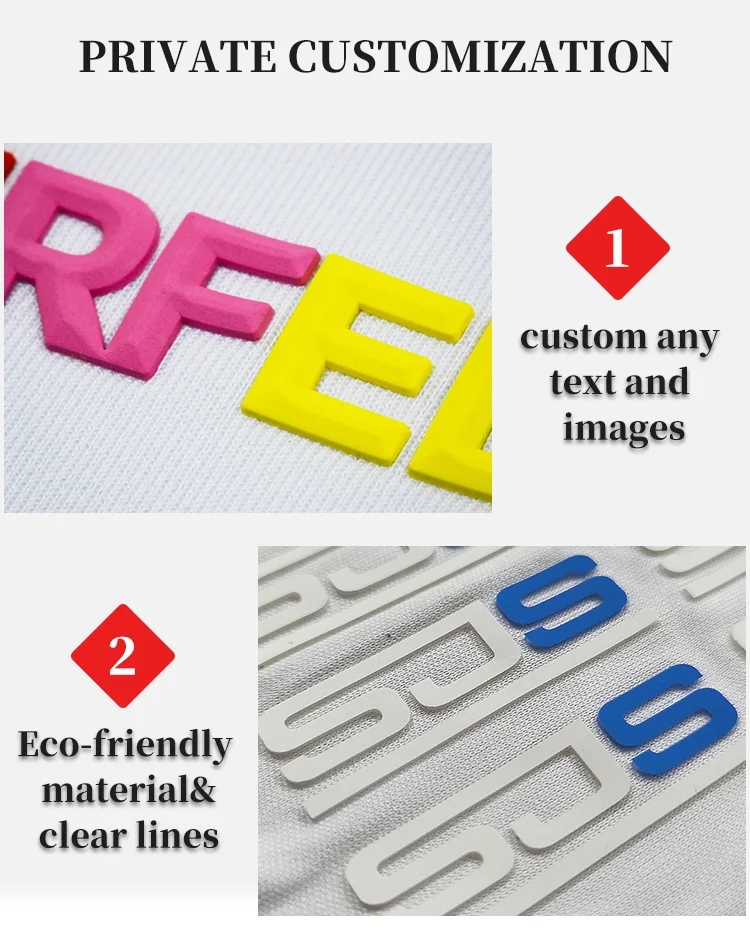 Custom 3D Heat Transfer Flocking Labels Silicone Label for Clothing ...