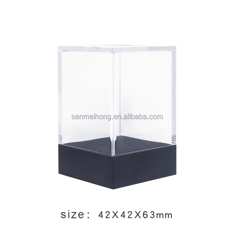 Custom RPG DND Transparent Plastic Dice Box Protect Dice Display Square ...