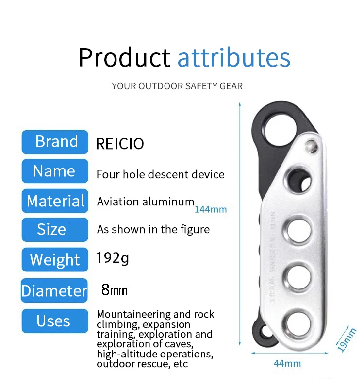 High Strength Automatic Hand Climbing Stop Descender Ropes