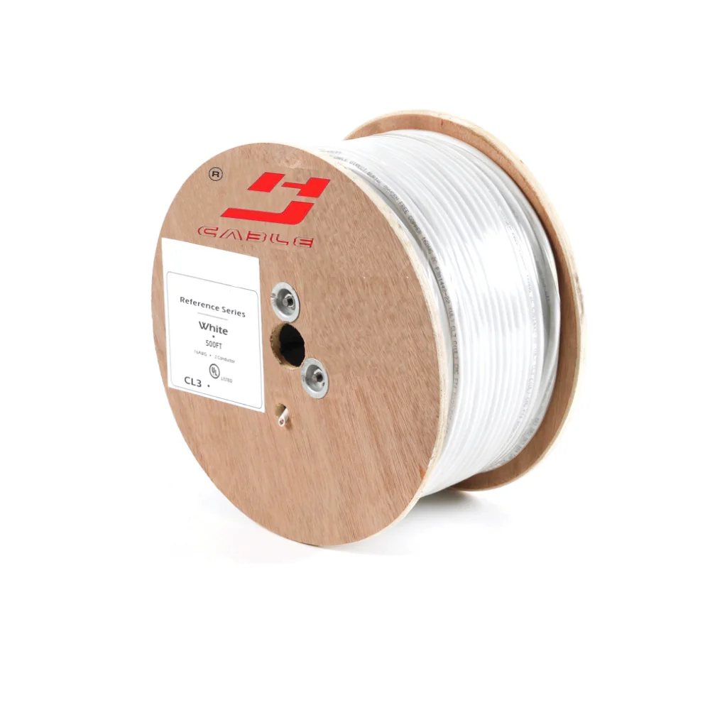 16 Awg In-wall Pvc Jacketed 2 Conductor Plenum Ul Cl2 Cl3 Cable ...