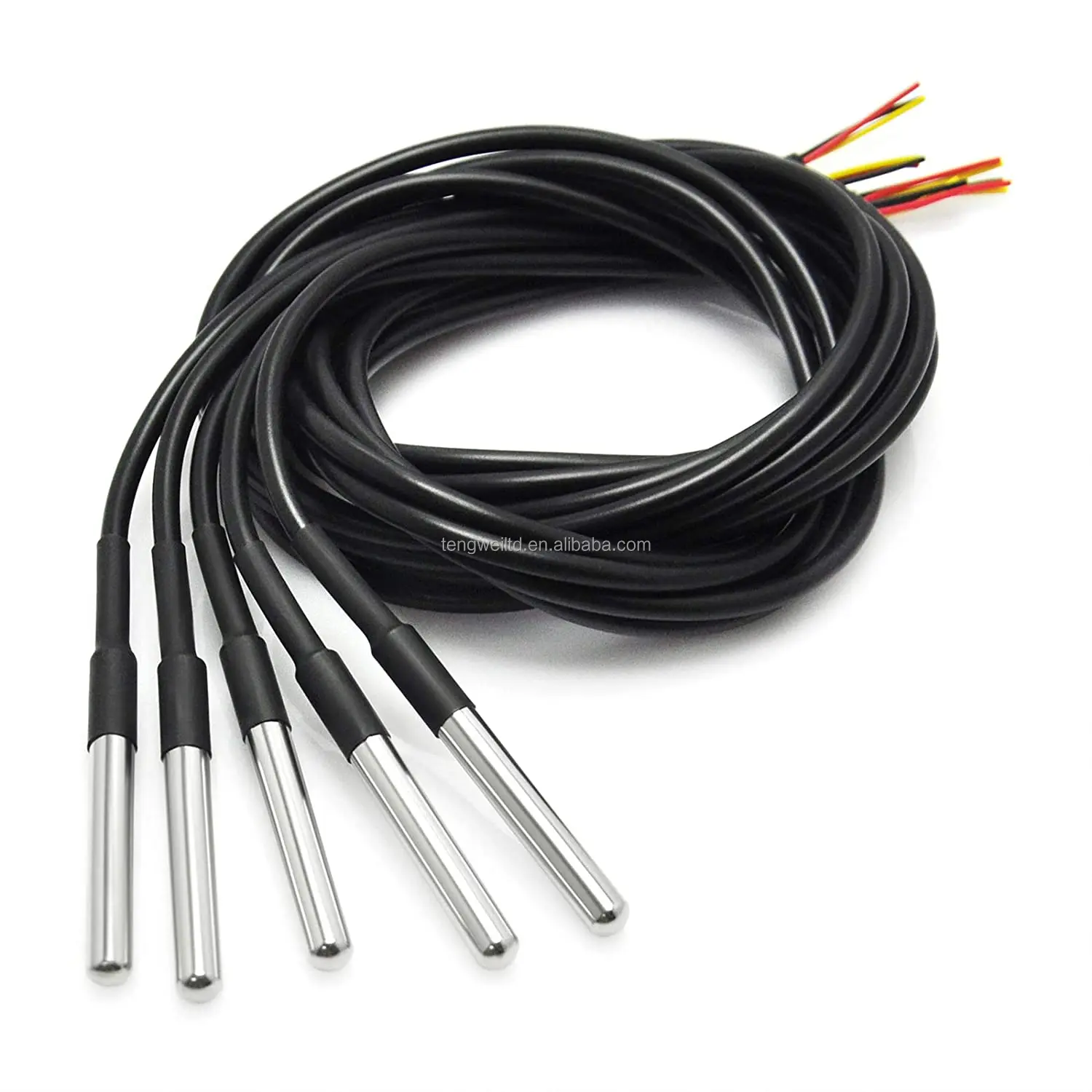 DS18B20 waterproof temperature sensor Stainless steel package 1m 3m 5m ...