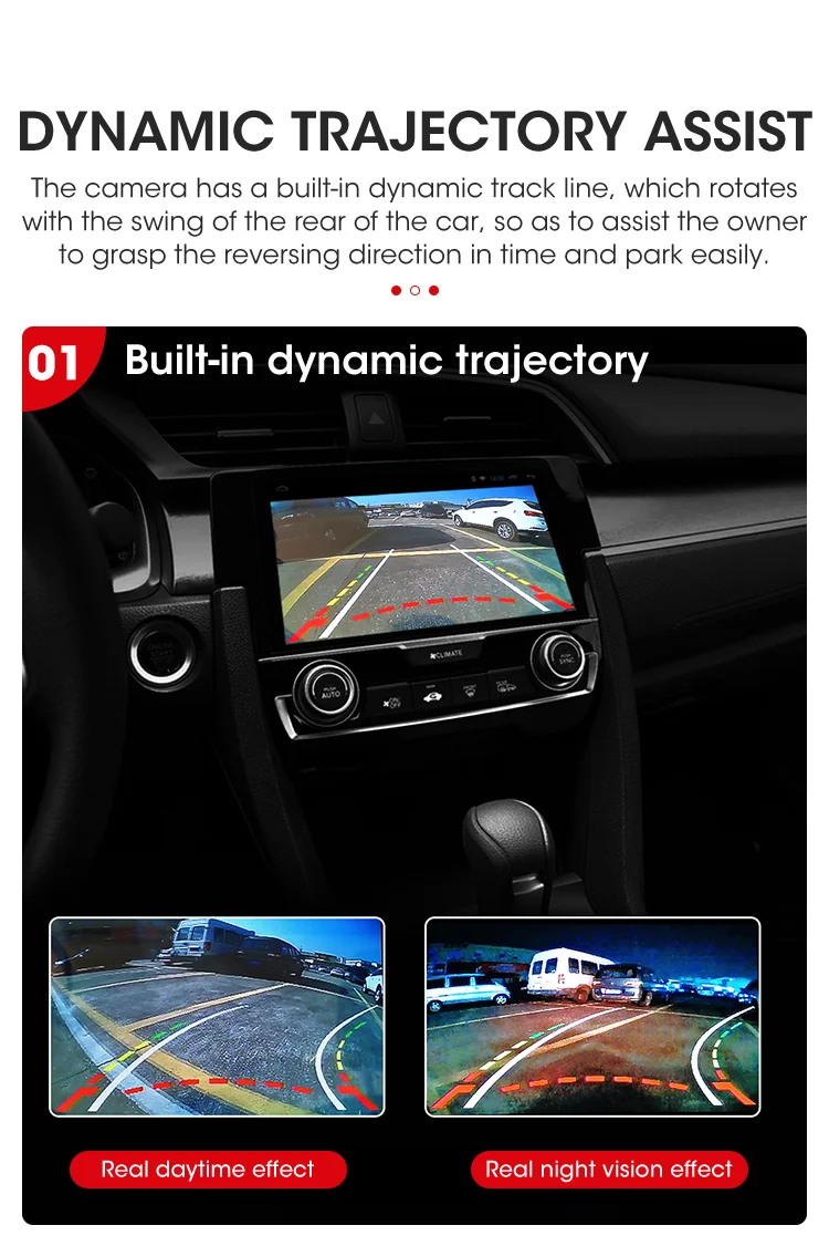 WEMAER Universal Rear View Monitor 170 Degree Mini Car Rear View ...