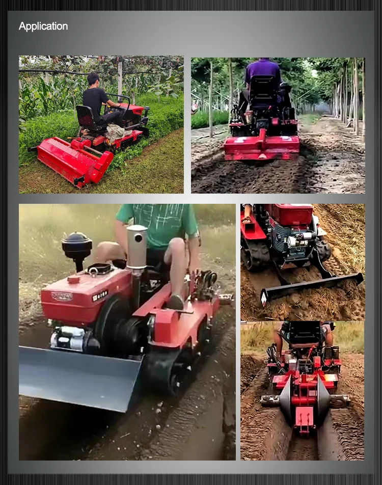 Garden Mini Agriculture Track Tractor Chinese Crawler Tractors With ...