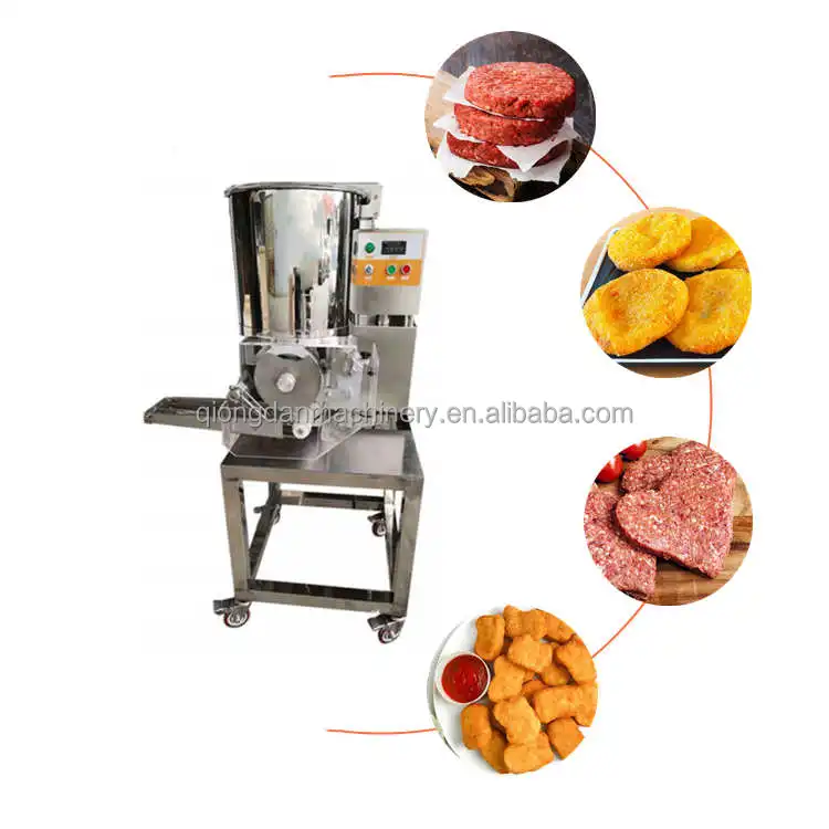 Automatic Beef and Chicken Hamburger Machine Meat Nugget Production ...