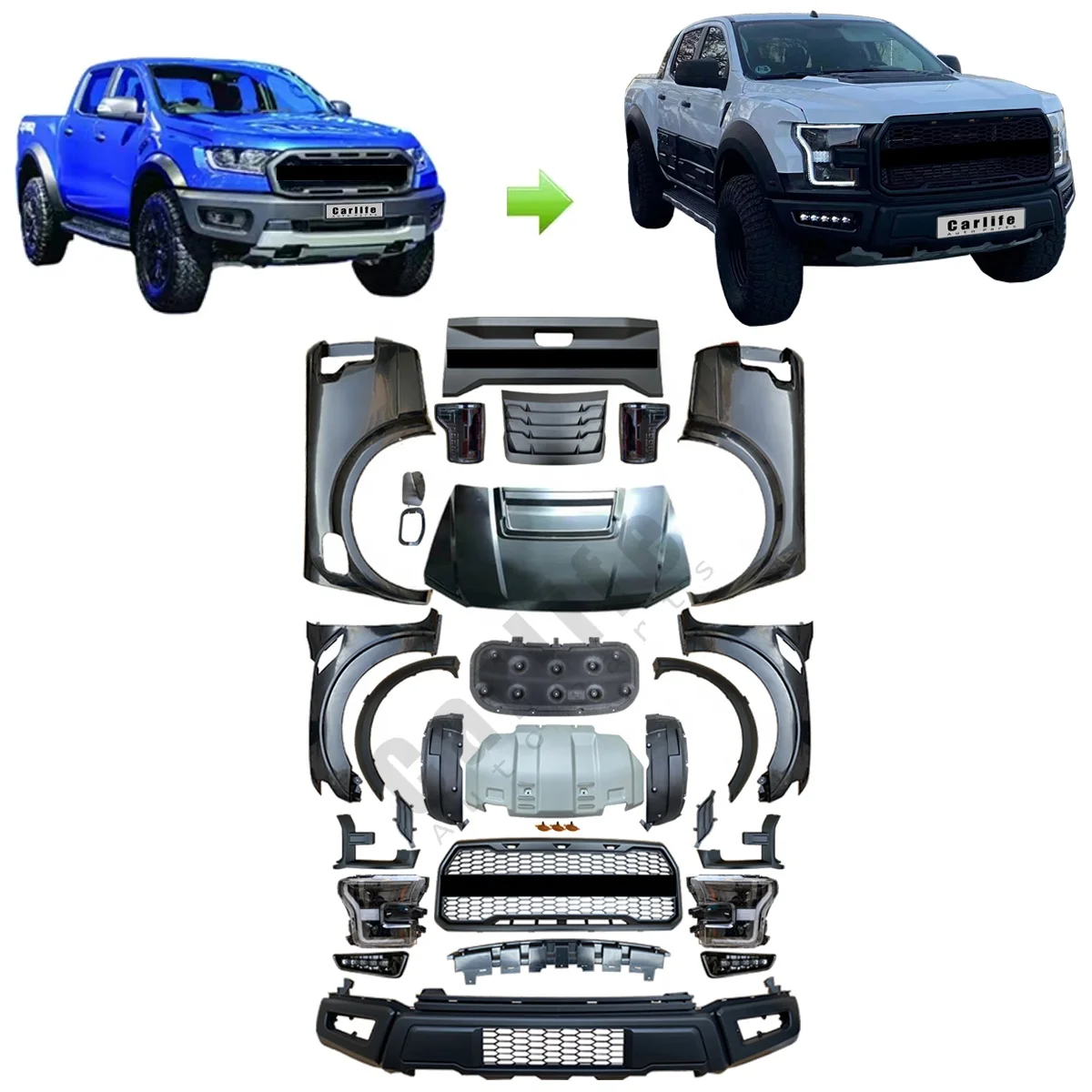 Car Accessories PICKUP 4X4 Ranger for Ford Ranger Upgrade to F150 ...