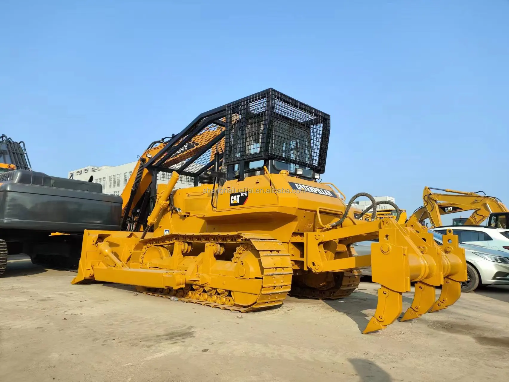 Original Paint Used Cat D7g Bulldozer With Forest Fence And Ripper ...
