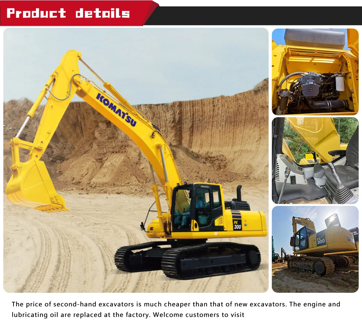Used Original Japan Komatsu Pc300 Pc300-7 Pc300-8 Excavator - Buy Price ...