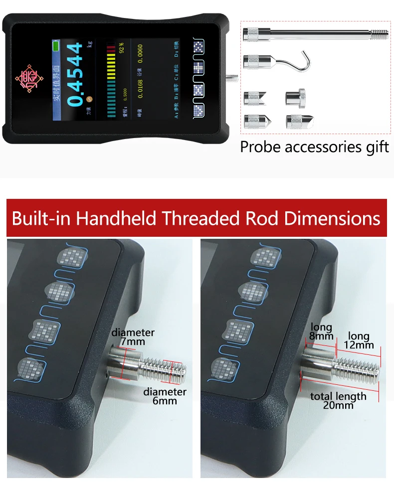 Portable Force Gauge Digital Hand Dynamometer Measuring Instrument ...