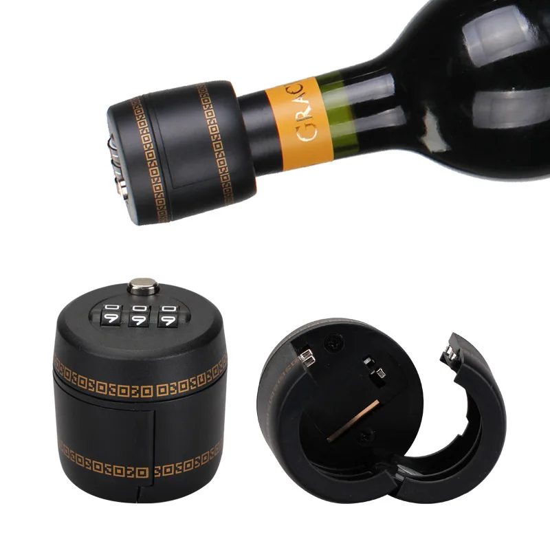 Plastic Wine Whiskey Bottle Lock Secret For Wine Stopper Bottle Cap ...