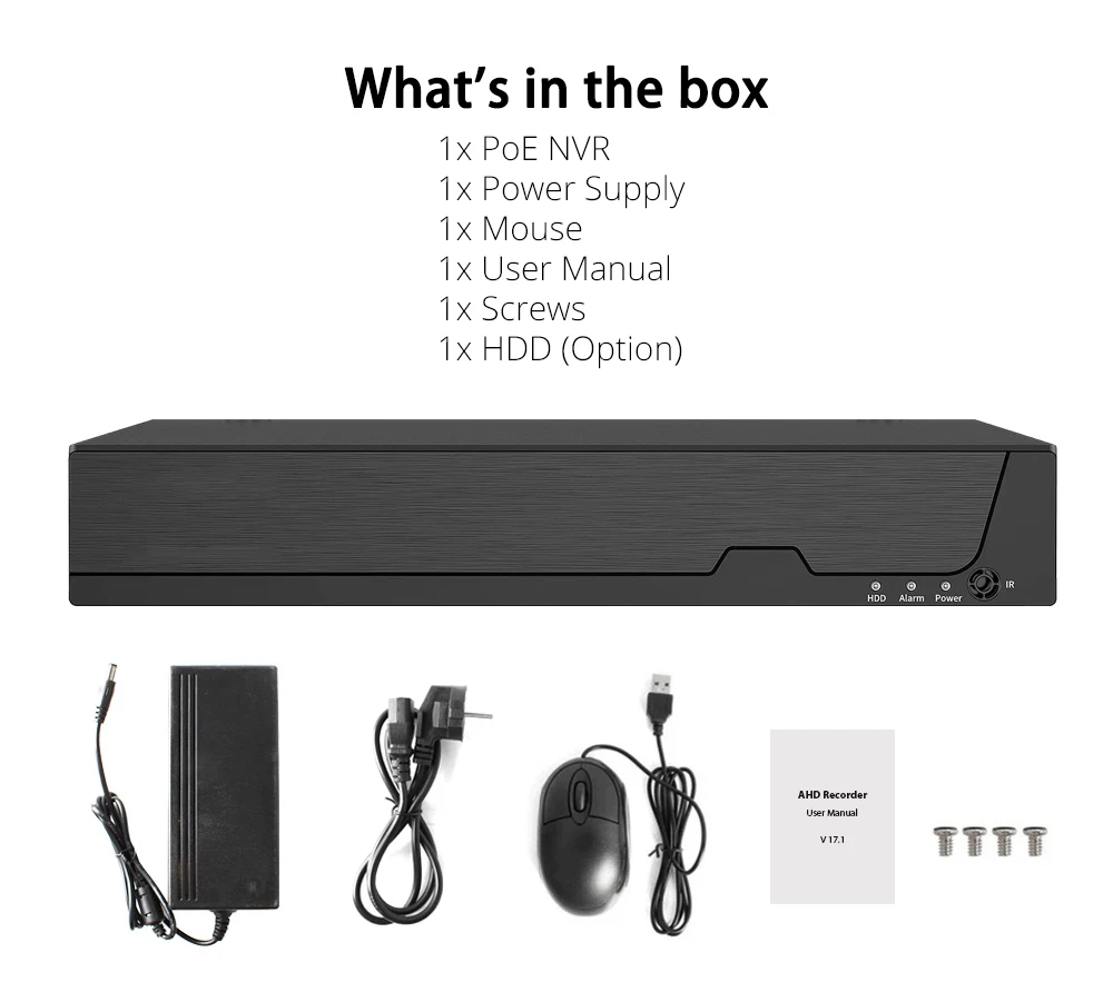 4k 8mp Poe Nvr Video Recorder For Home Security Cctv System 4ch 8ch ...