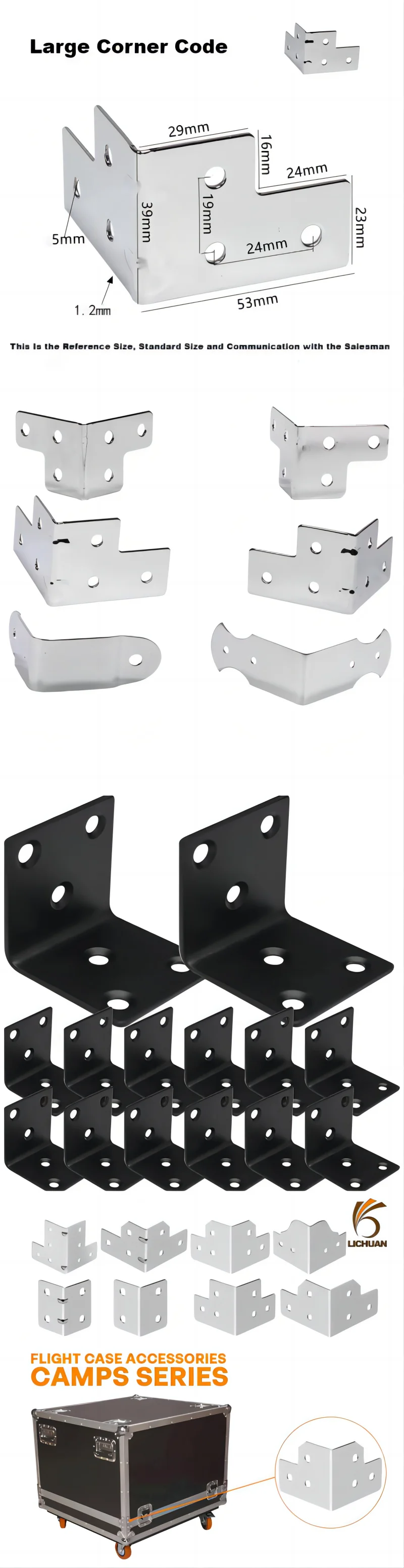 Hardware Corner Braces Flight Case Hinge Stainless Steel Aviation Box ...