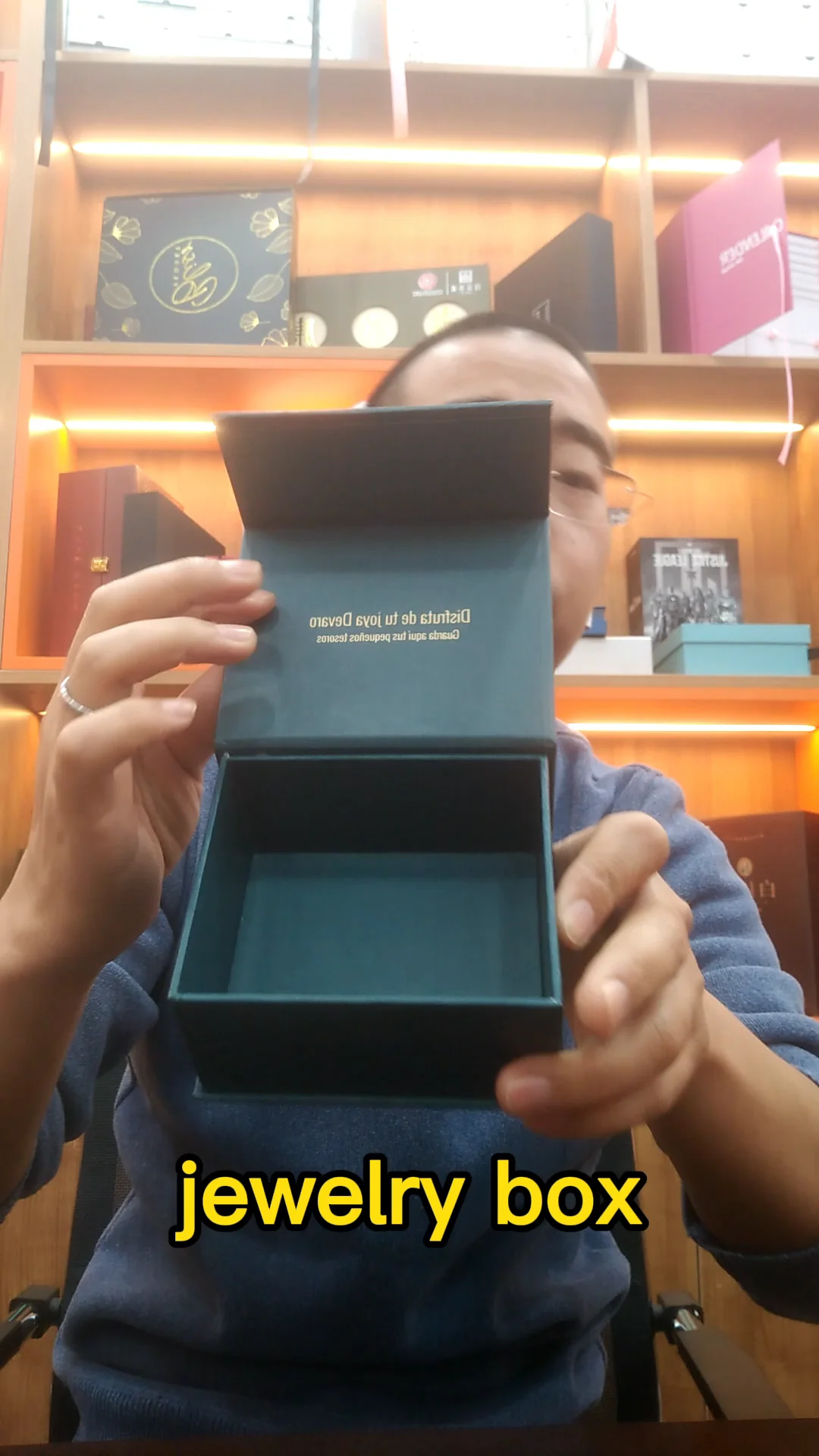 Flip Top Magnet Ring Jewellery Packaging Box Magnetic Jewelry Gift Box ...