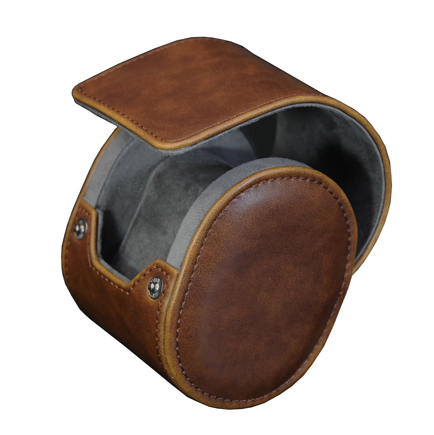 Custom Logo Luxury Antique Vegan Leather Watch Travel Case Pouch Single ...