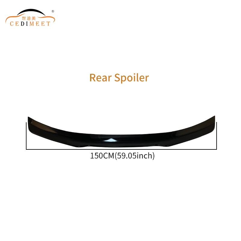 Top Quality Body Kit Car Spoiler Glossy Black ABS Material a Style Rear ...