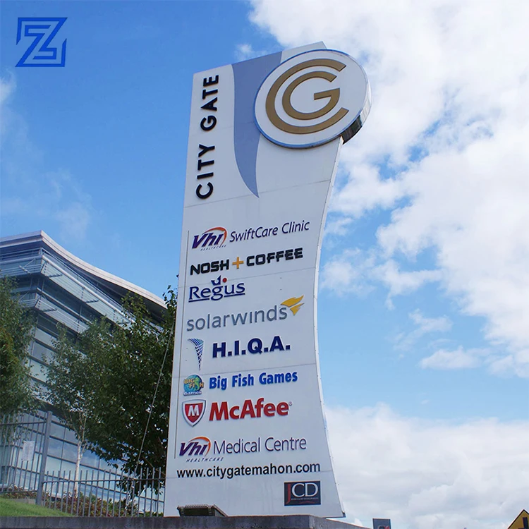 Wayfinding Signage Pole Pylon Sign Monument Signs for Mall Shop ...