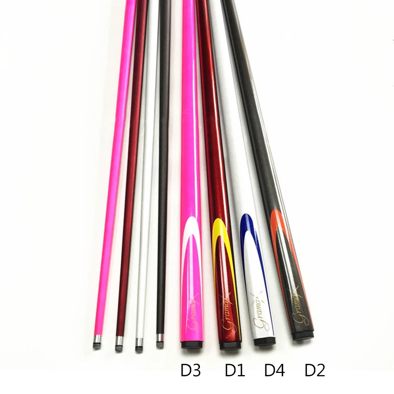 57inch 9.5mm Tip Fiberglass Graphite Pool Cue - 2-piece