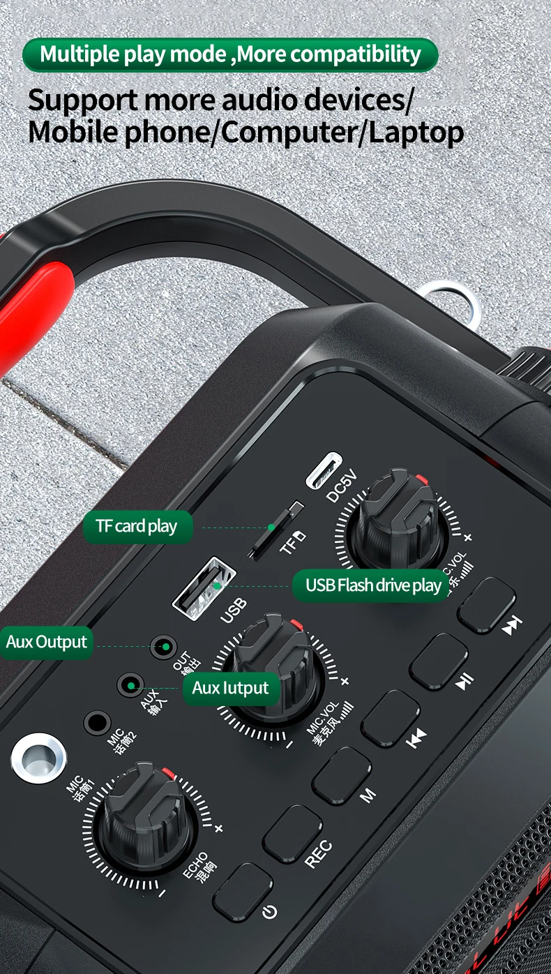 H1 Mini 25w Portable Speaker For Teaching Yoga Outdoor,Support Fm Radio ...