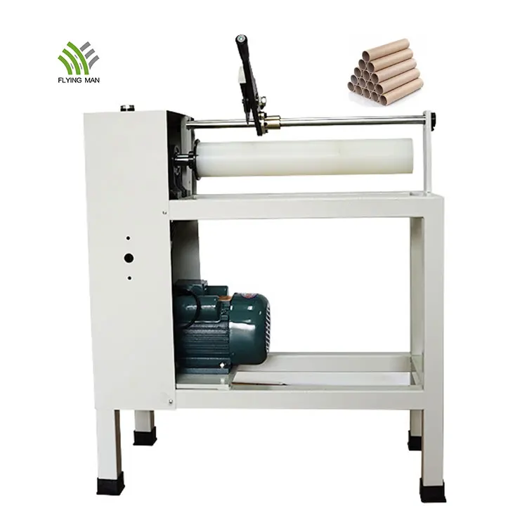Small Kraft Cardboard Paper Tube Cutting Machine Manual Operation Paper ...